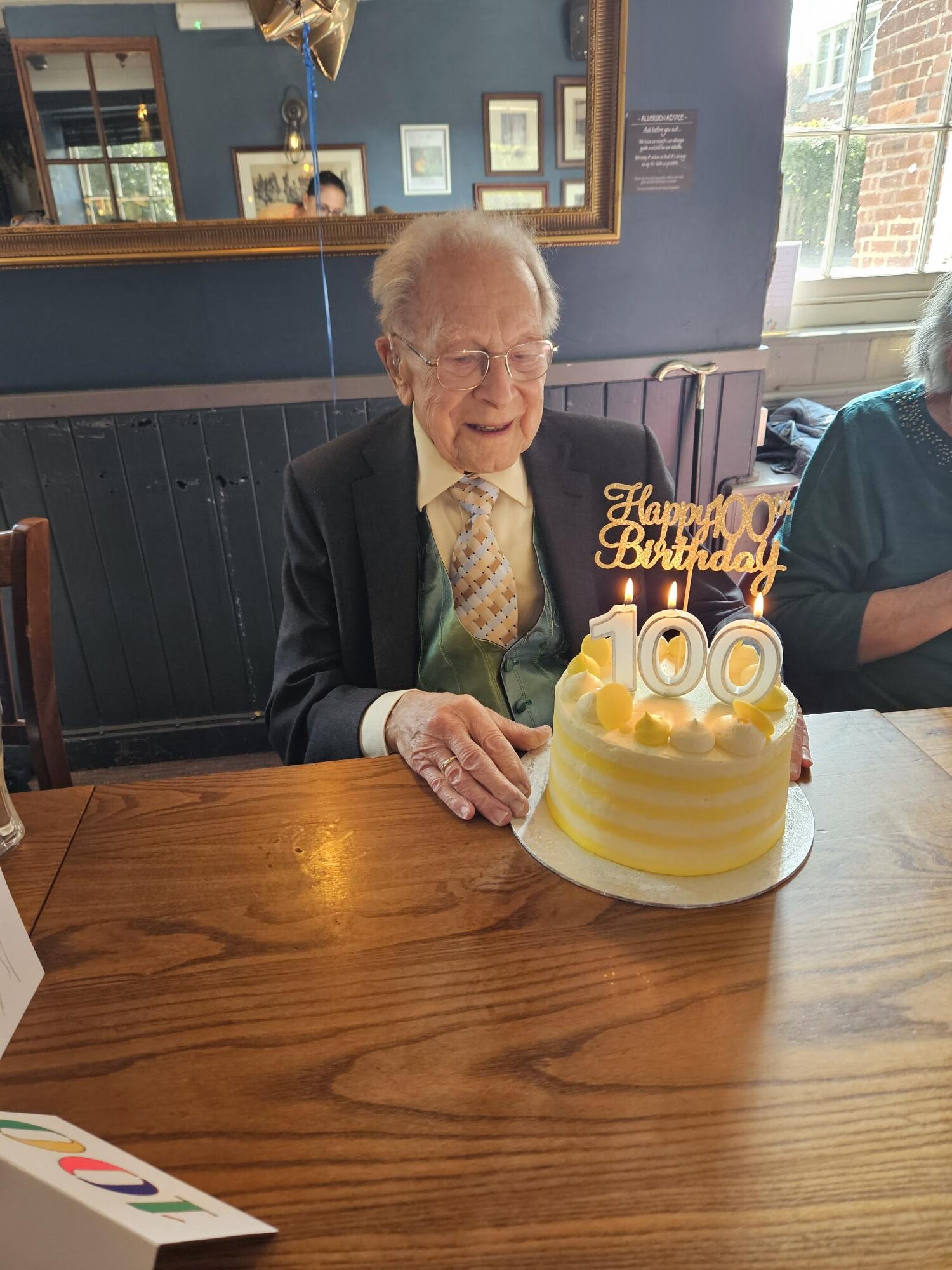 Afternoon tea club helps Denis celebrate his centenary